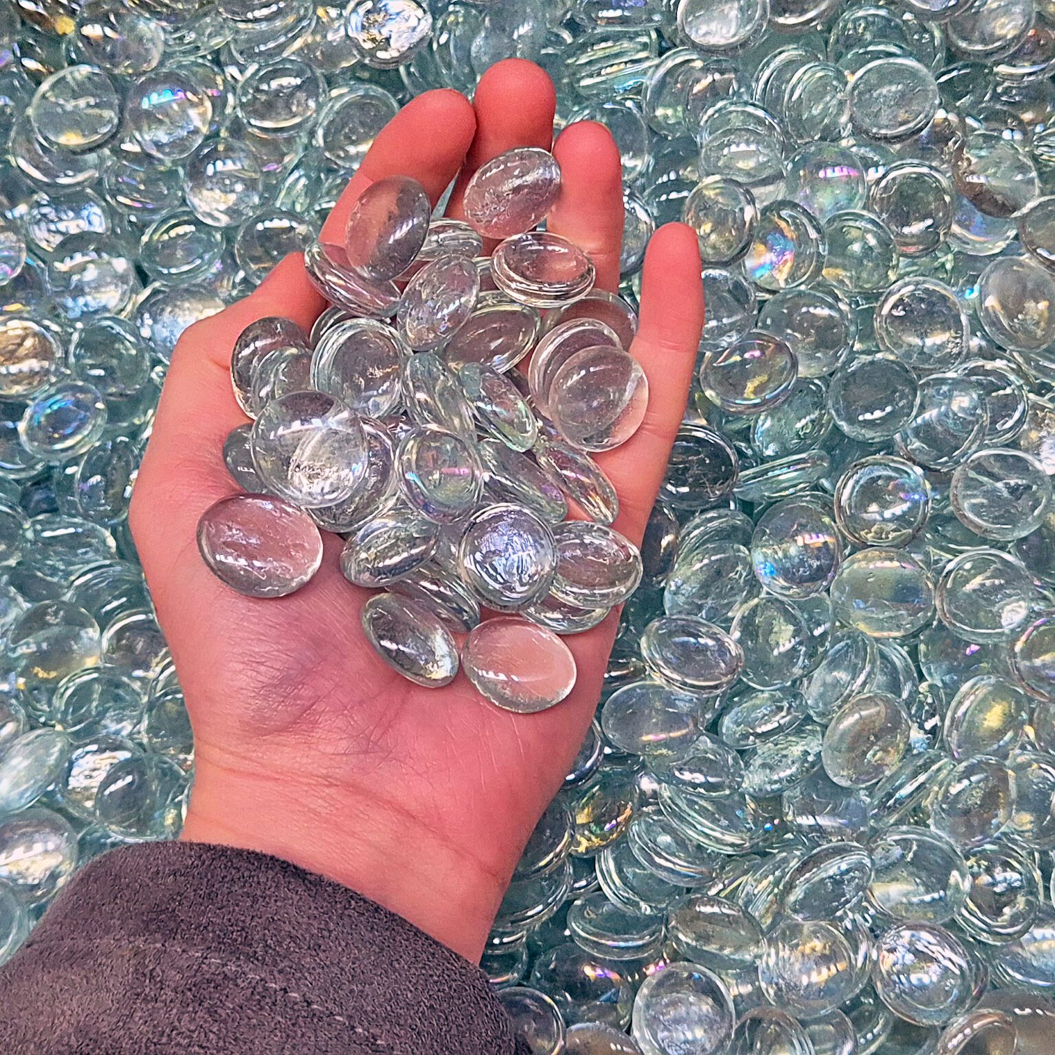 Traditional Glass Pebbles - Clear - House of Marbles