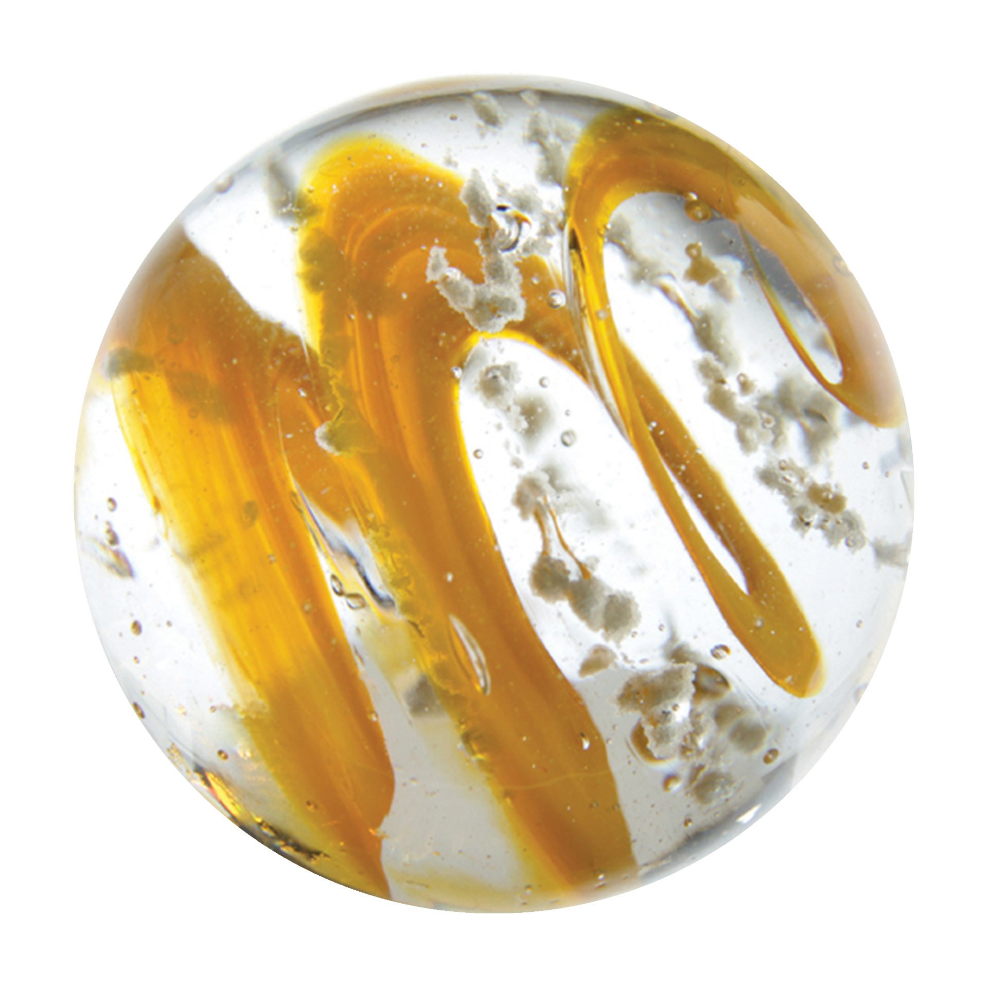 Moonstone Marble - Yellow - Glow In The Dark - House of Marbles