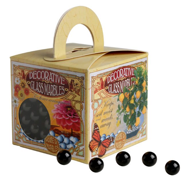 Box of 250 Black Marbles - House of Marbles