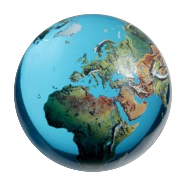 Crystal Blue Sphere Natural Earth Marble - House of Marbles