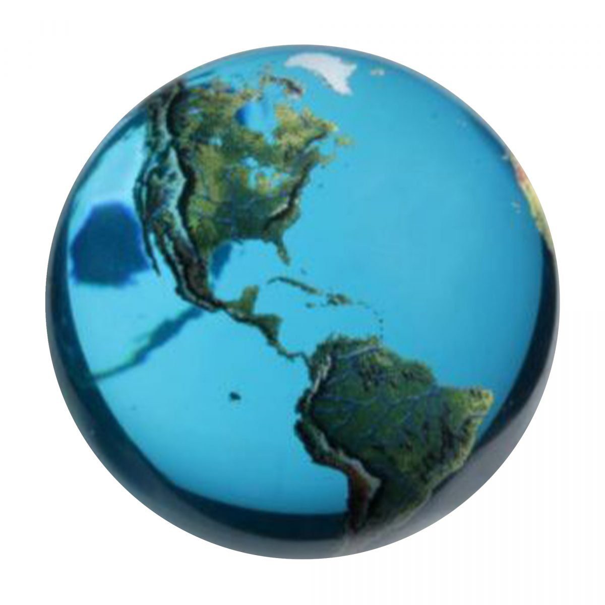 Crystal Blue Sphere Natural Earth Marble - House of Marbles