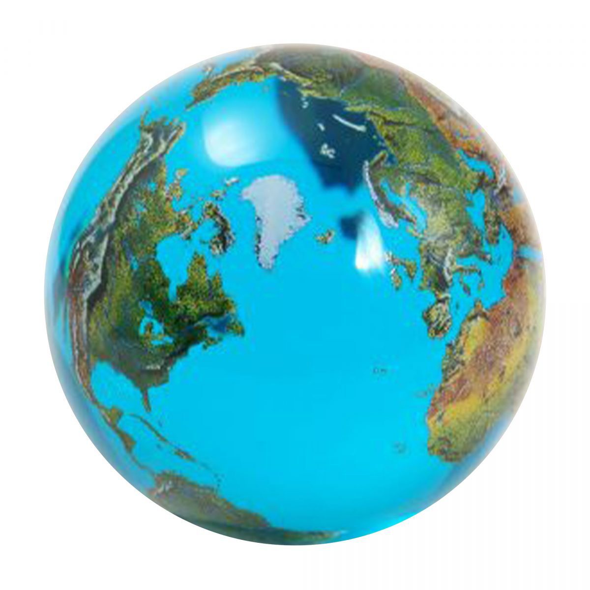 Crystal Blue Sphere Natural Earth Marble - House of Marbles