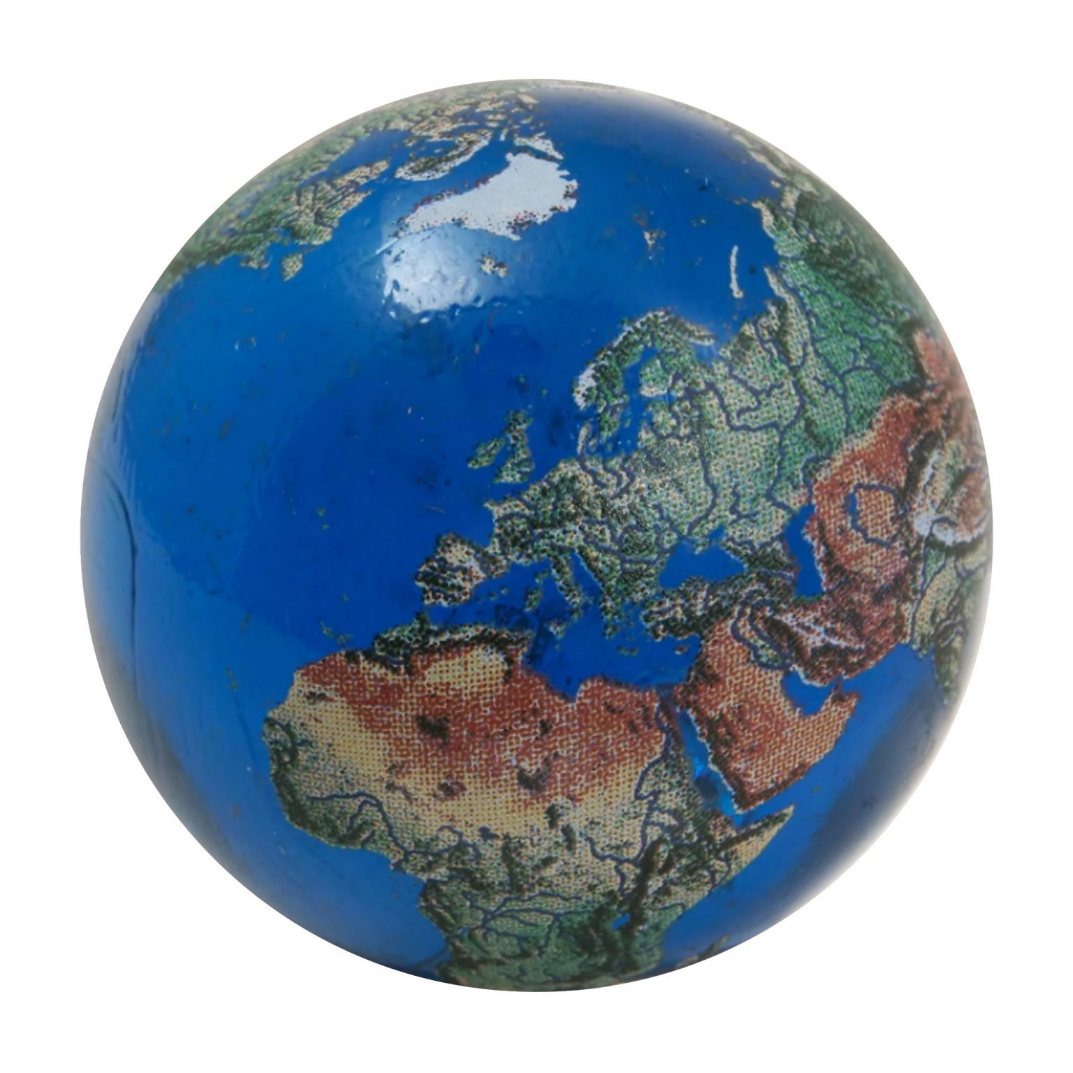 Blue Glass Natural Earth Marble - House of Marbles