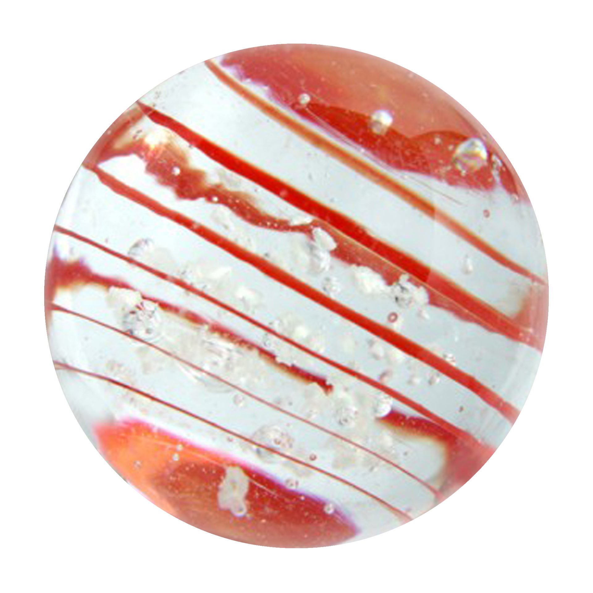 Moonstone Marble - Red - Glow In The Dark - House of Marbles
