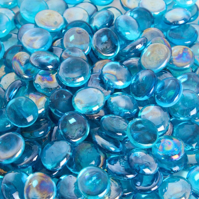 Traditional Glass Pebbles - Aqua - House of Marbles
