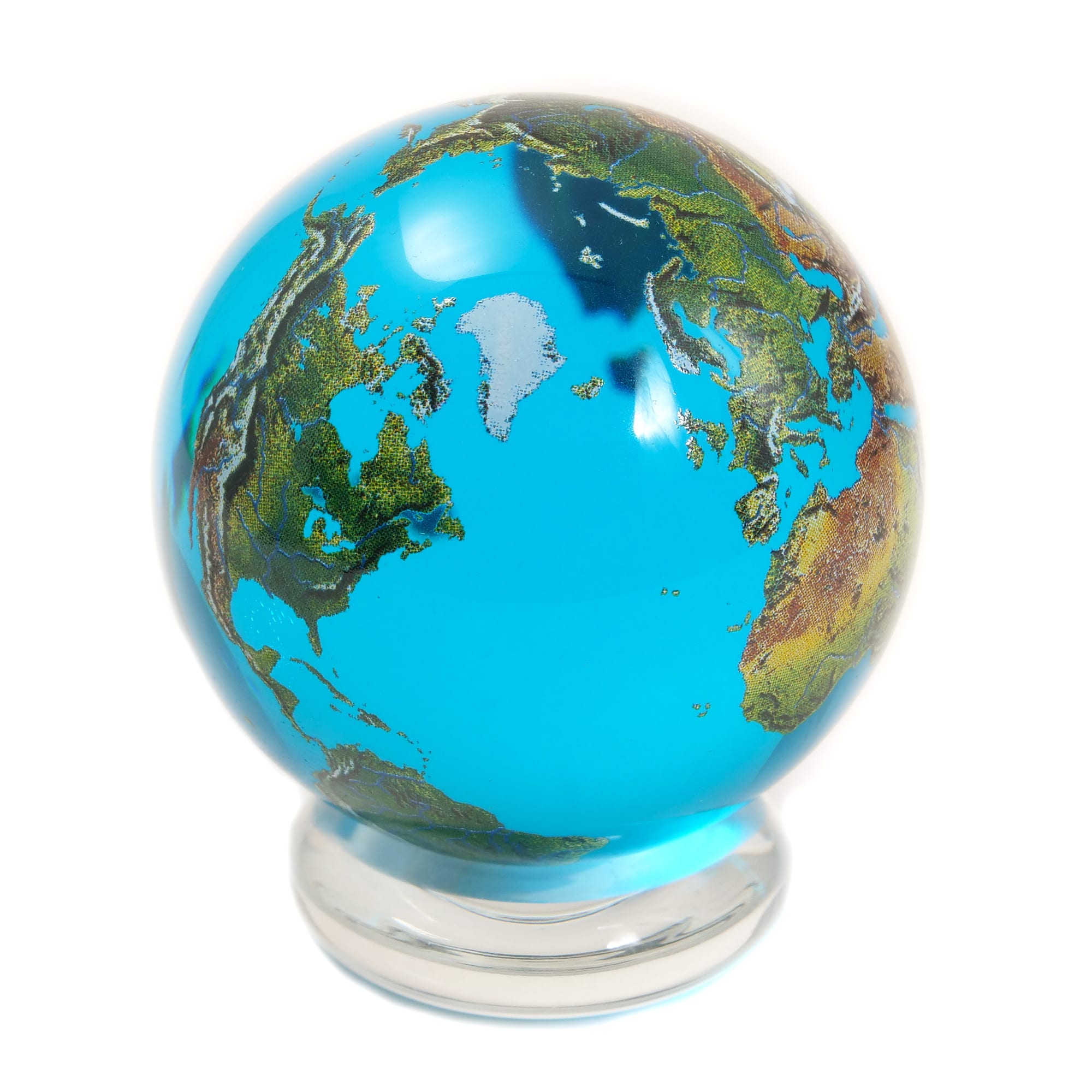 Crystal Blue Sphere Natural Earth Marble | House of Marbles