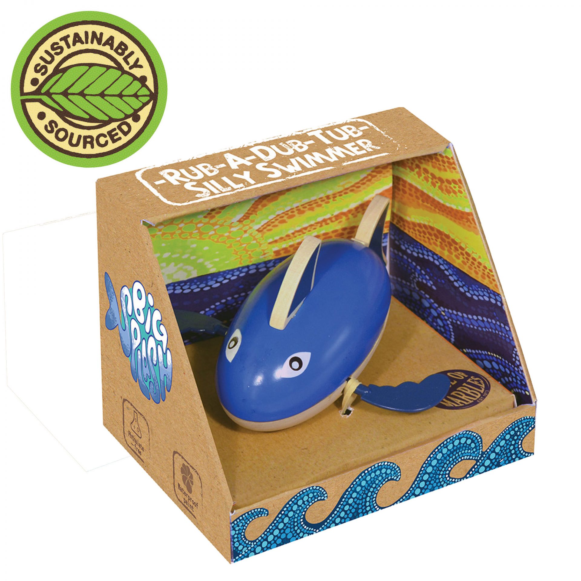 Wooden Shark Silly Swimmer - Swimming Bath Toy - House of Marbles