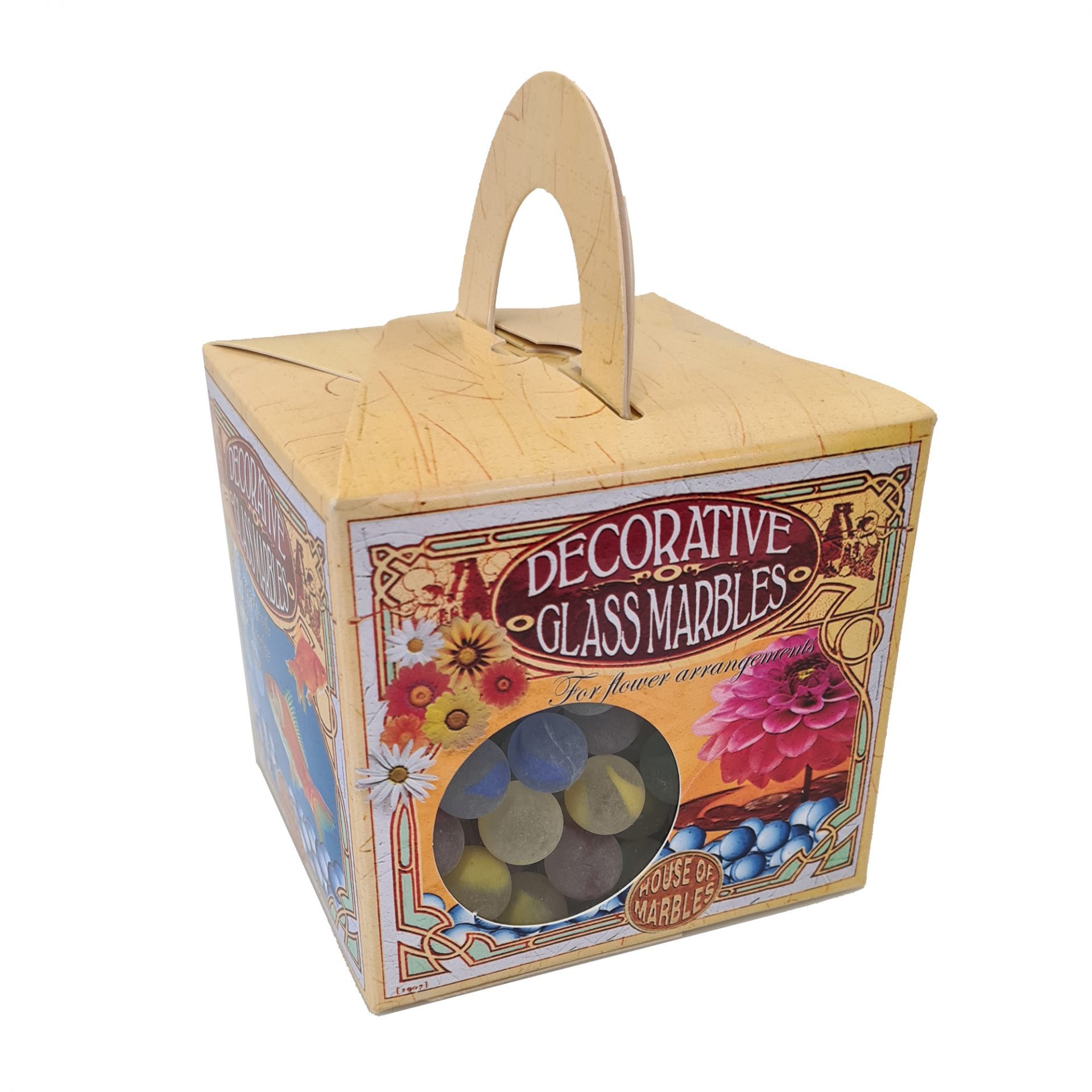 Box of 250 Frosted Rainbow Marbles (Mixed Colours) - House of Marbles