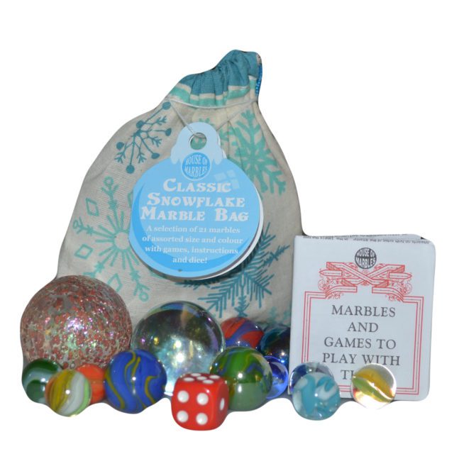 Blue Glass Natural Earth Marble - House of Marbles