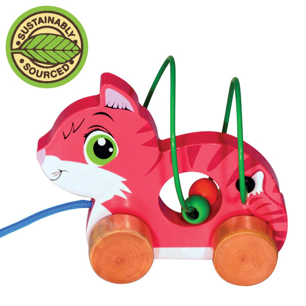 Pull Along Bead Maze - Kitten - House of Marbles