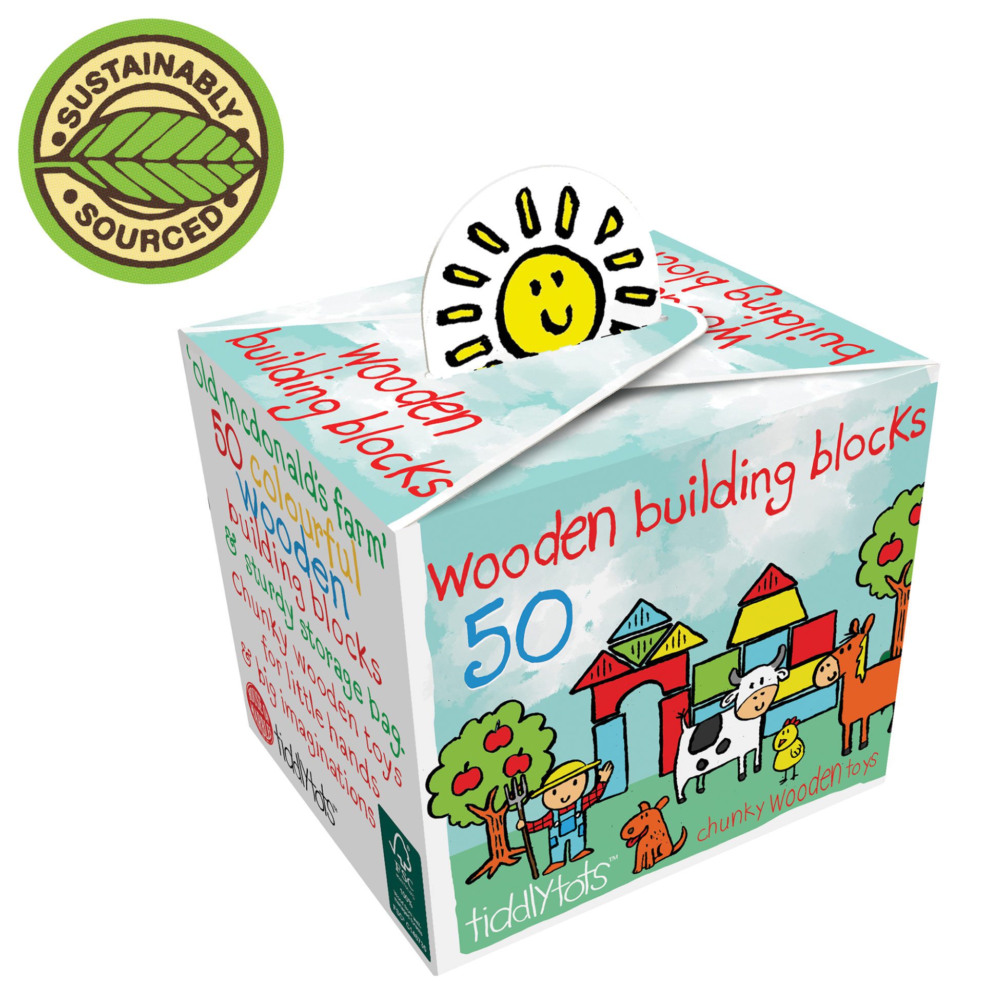 Wooden Farm Building Blocks - House of Marbles