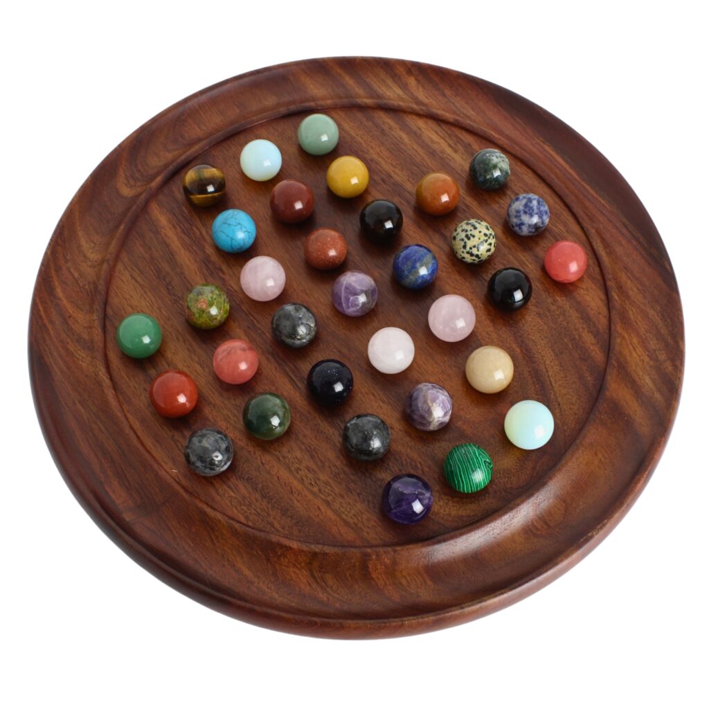 Stone Marble Solitaire Game Set - House of Marbles
