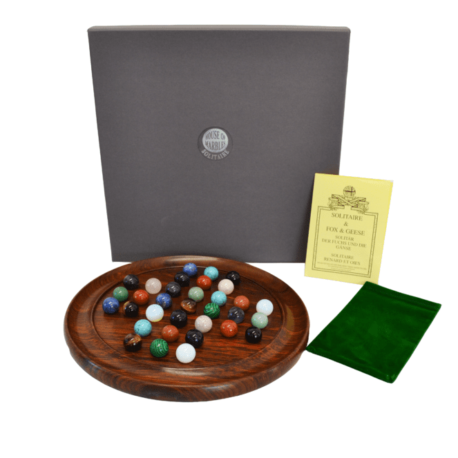 Stone Marble Solitaire Game Set - House of Marbles
