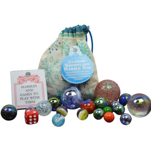 Christmas Bag of Marbles - Snowflake - House of Marbles