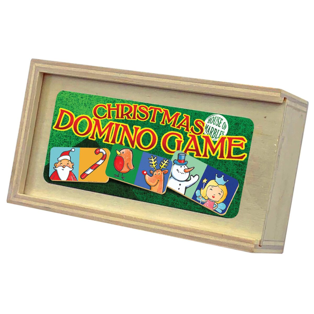 Wooden Christmas Dominoes - House of Marbles