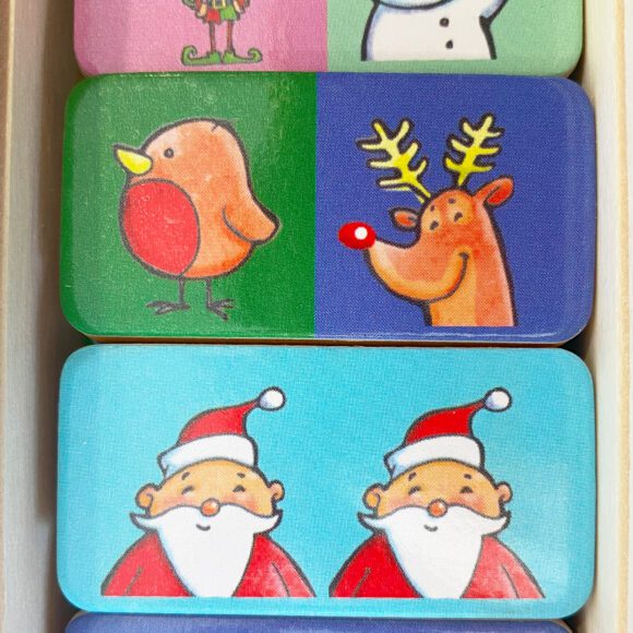 Wooden Christmas Dominoes - House of Marbles