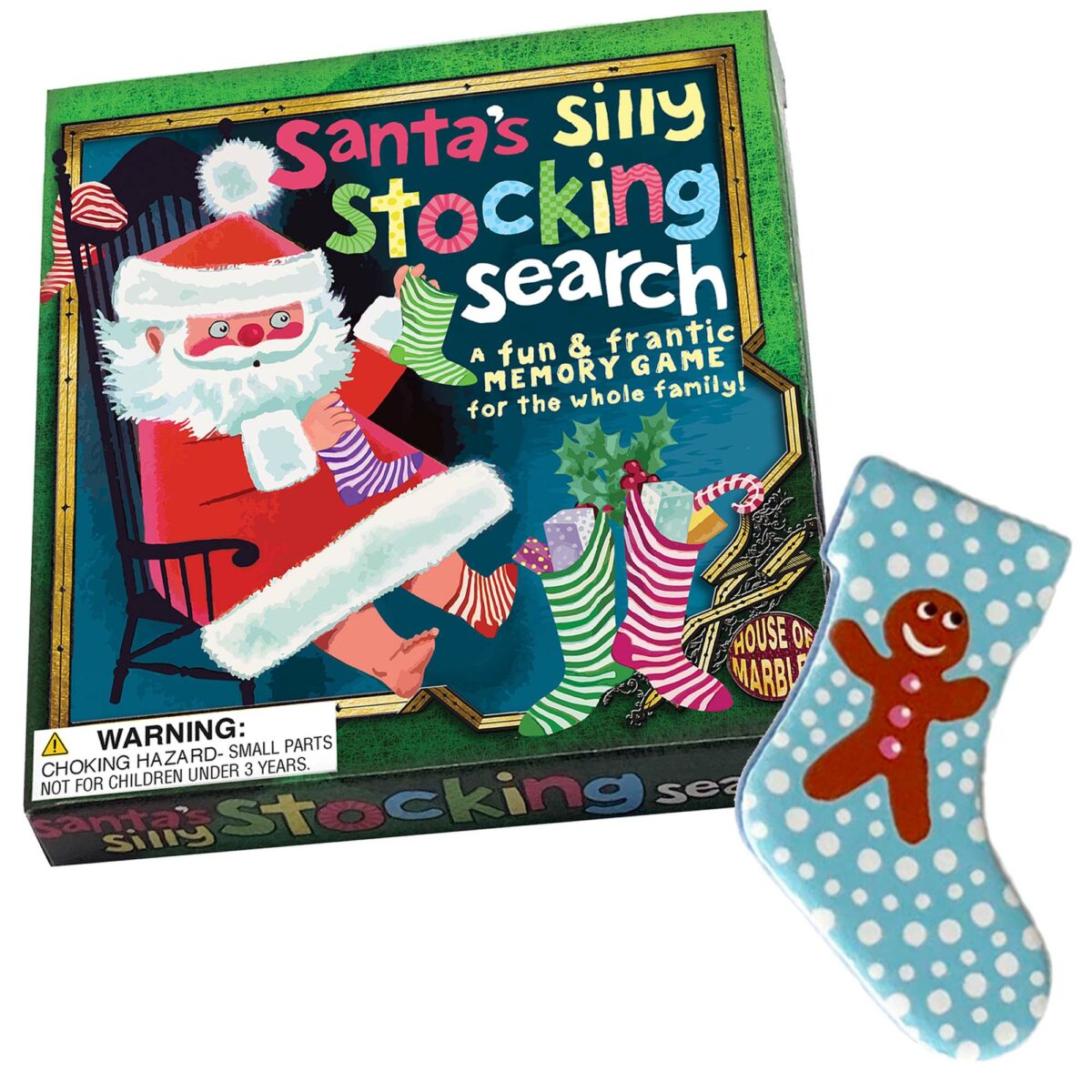 Santa's Silly Stocking Search - Memory Match Game - House of Marbles
