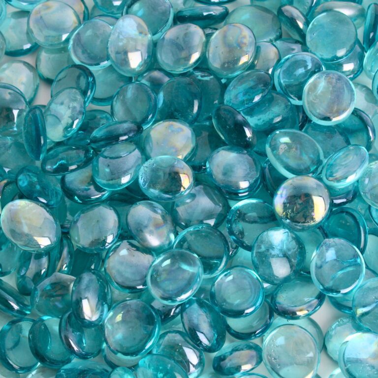 Traditional Glass Pebbles - Aqua - House of Marbles
