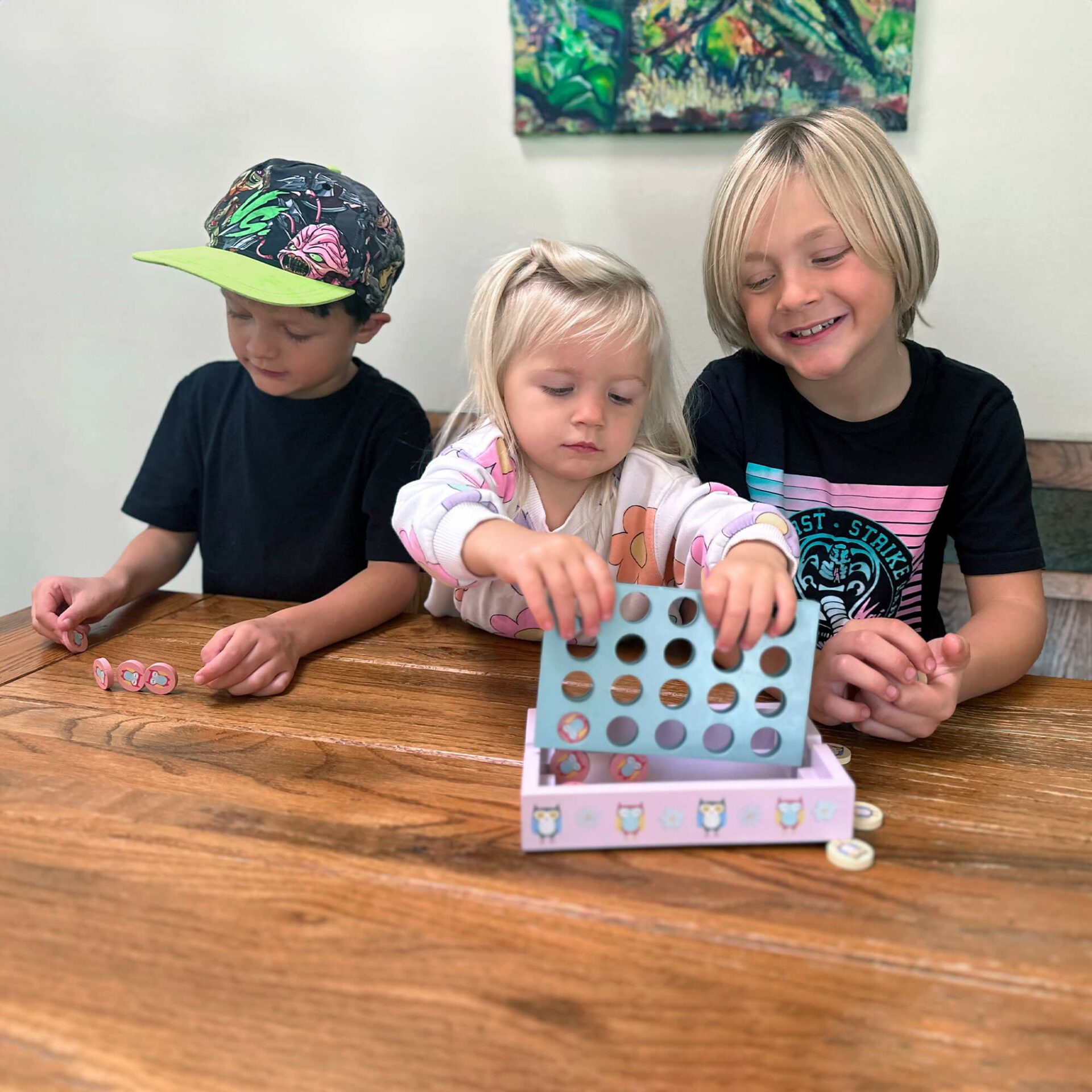 Wooden 4-in-a-Row Game - Classic Connect Strategy Game - House of Marbles