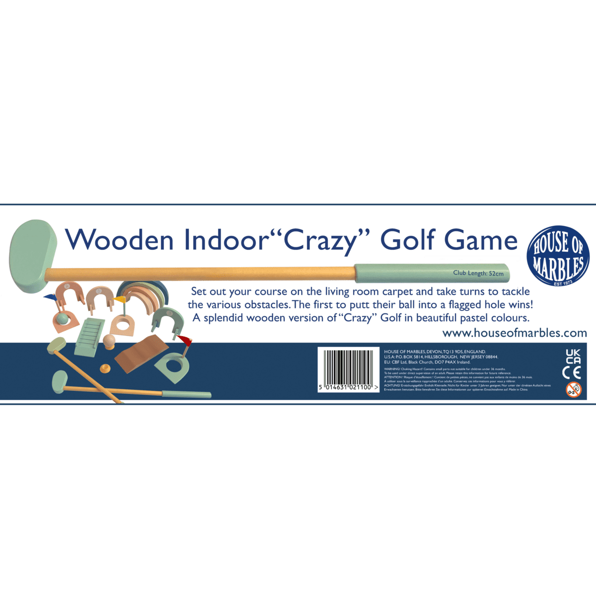 Wooden Indoor Crazy Golf Set - House of Marbles