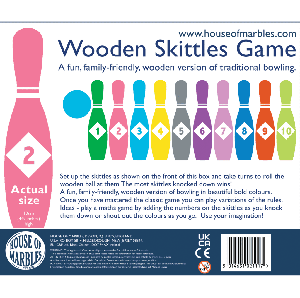 Wooden Skittles Set - House of Marbles