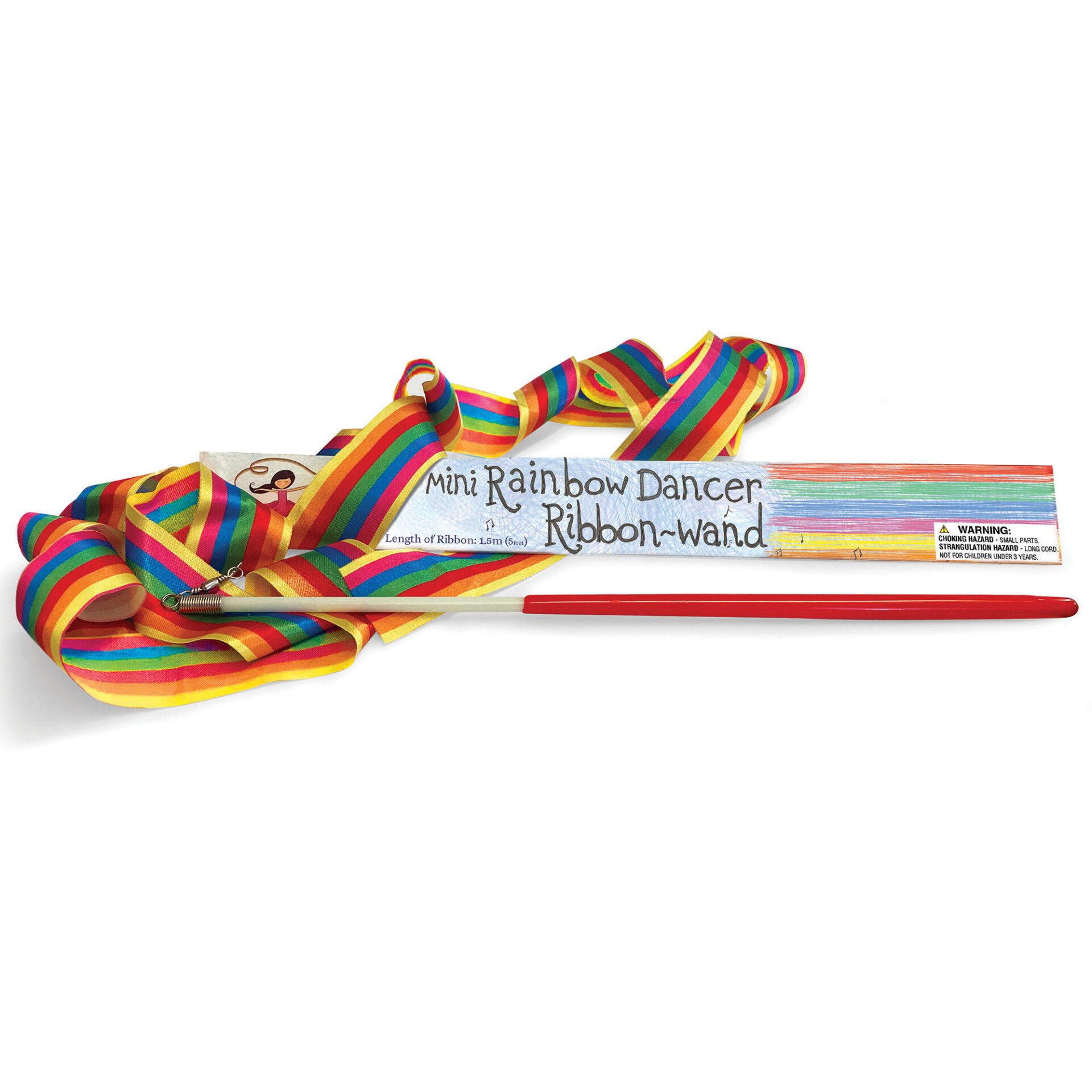 Mini Rainbow Dancer Ribbon Wand - House of Marbles