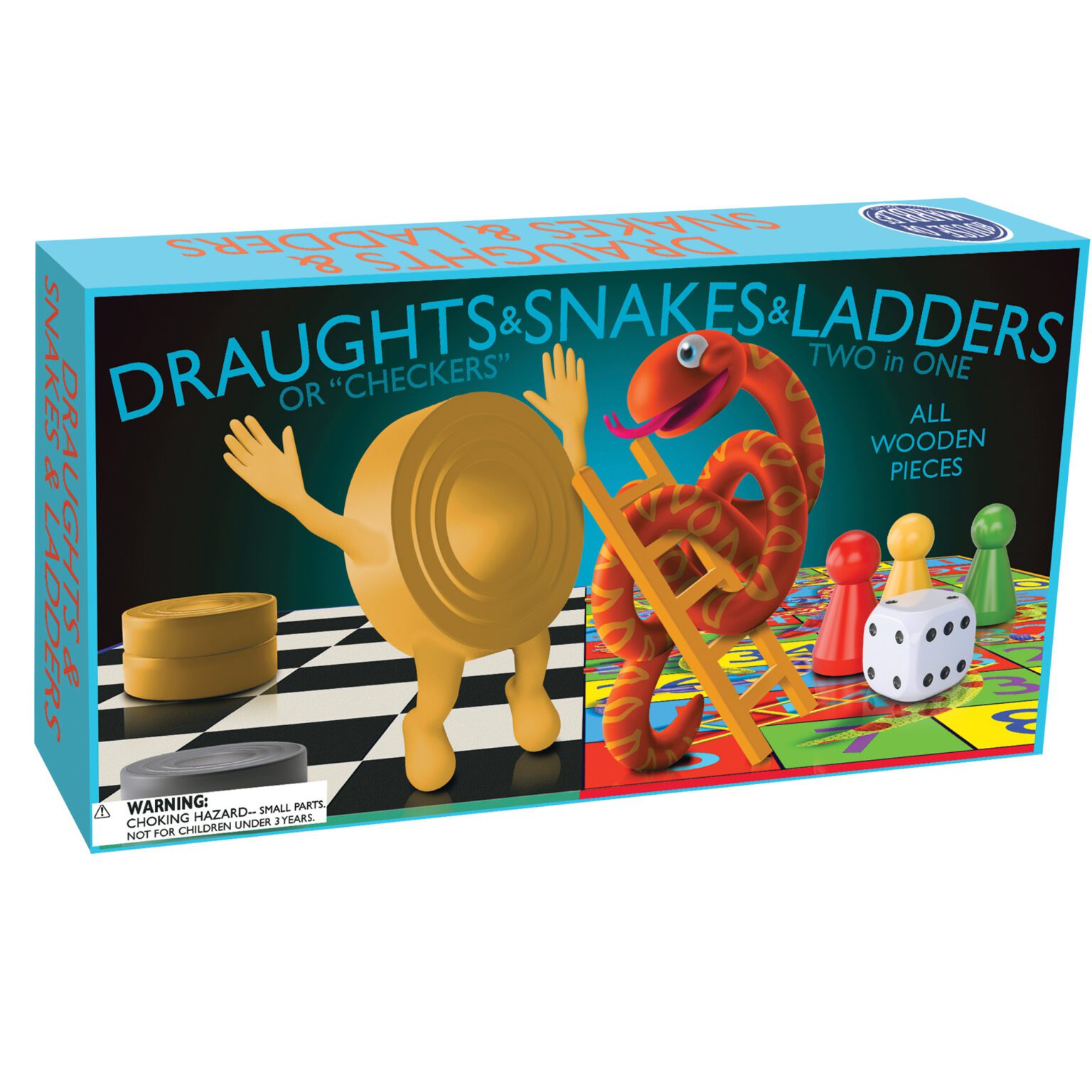 Draughts, Snakes and Ladders Board Game - House of Marbles