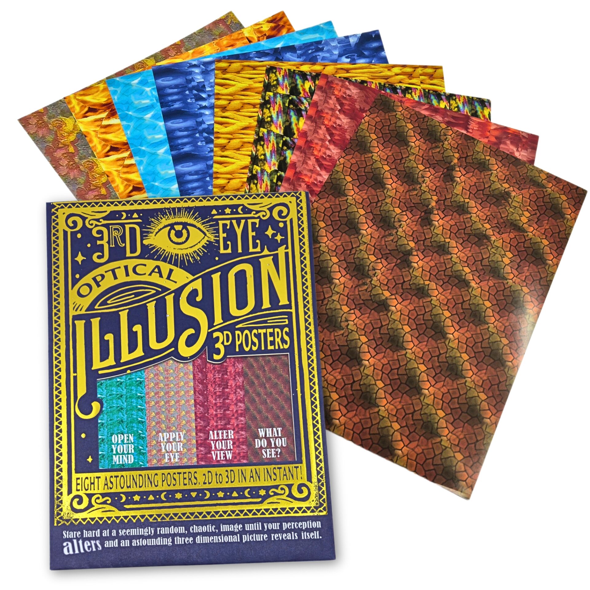 Optical Illusion 3D Wall Art Posters - House of Marbles