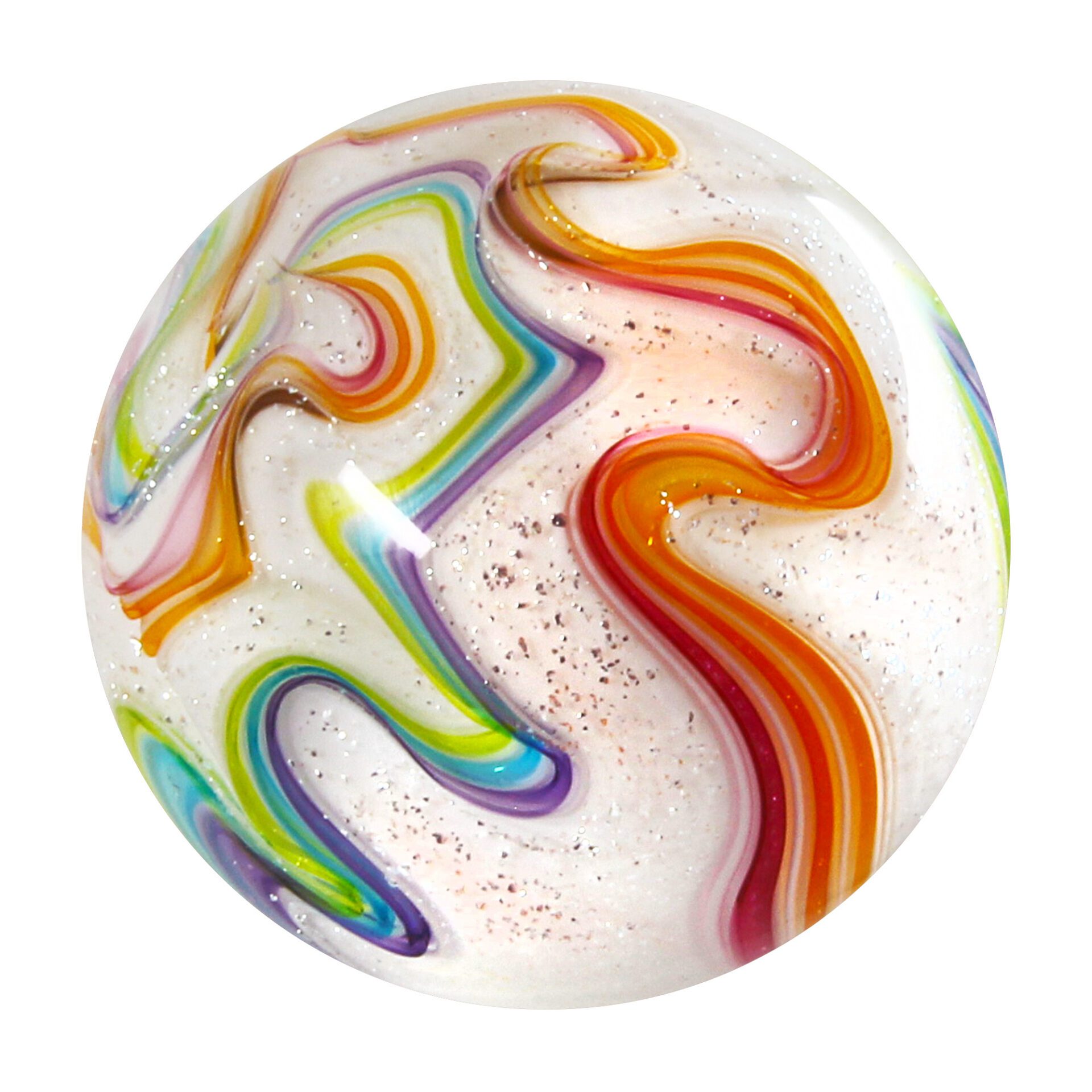 Rainbow Ripple Marble | Multi - 31mm - House of Marbles