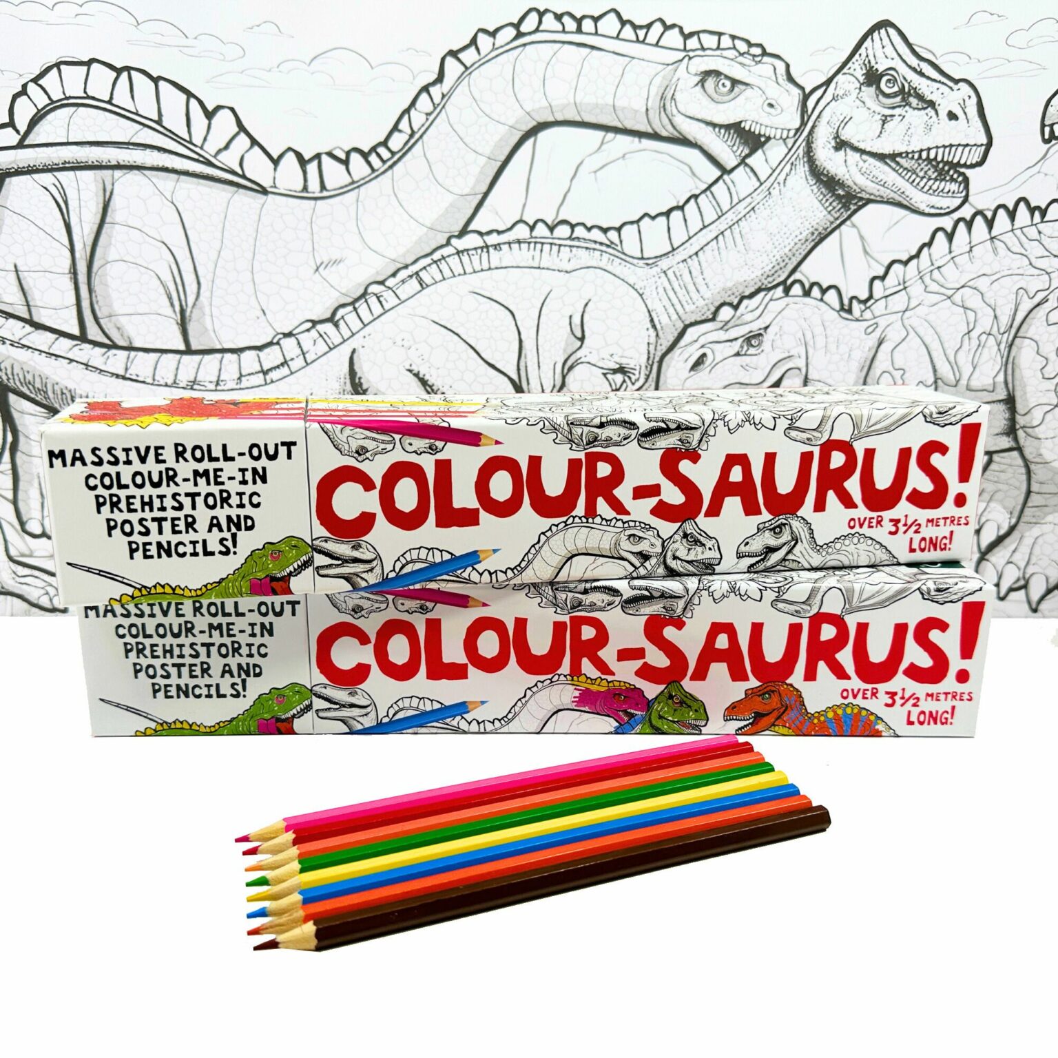 Colour-Saurus! - 12 Foot Long Colouring-In Poster - House of Marbles