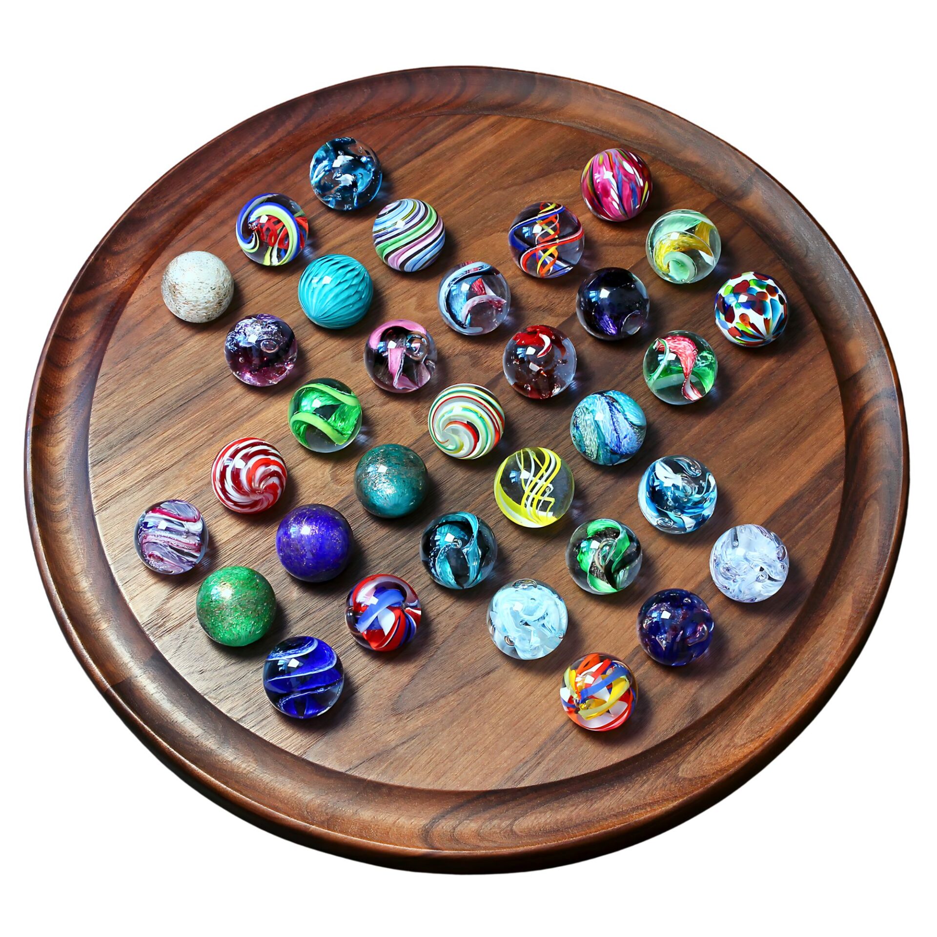 Luxury Marble Solitaire Board Game - Goldstone - House of Marbles