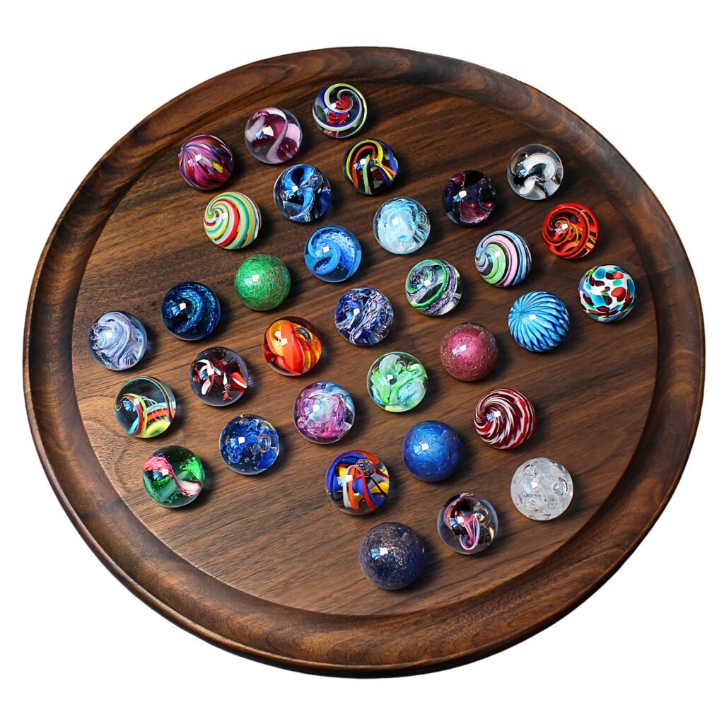 Luxury Marble Solitaire Board Game - Volcanic - House of Marbles