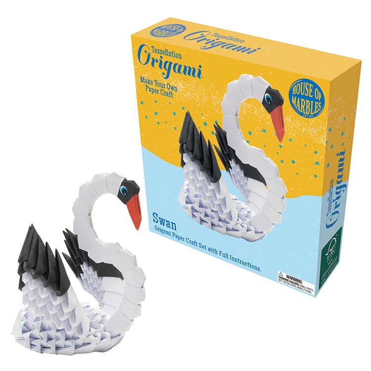 Origami Swan Paper Craft Kit - Video Instructions - House of Marbles
